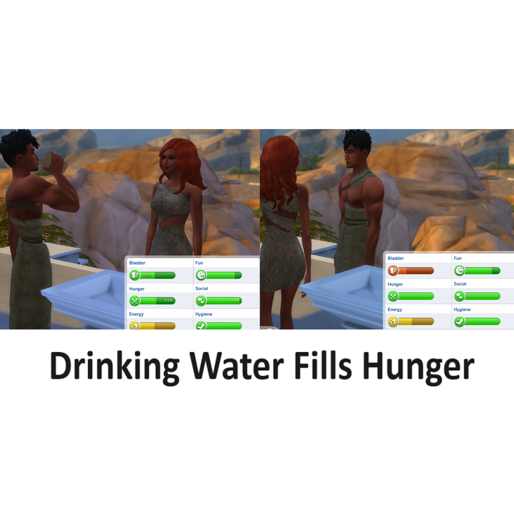 Water Fills Hunger - LavenderMeerkat - The Sims 4 Mods - CurseForge