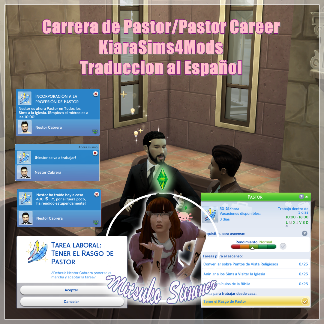 Install Carrera de Pastor/Pastor Career x KiaraSims4Mods TRADUCCION AL ...