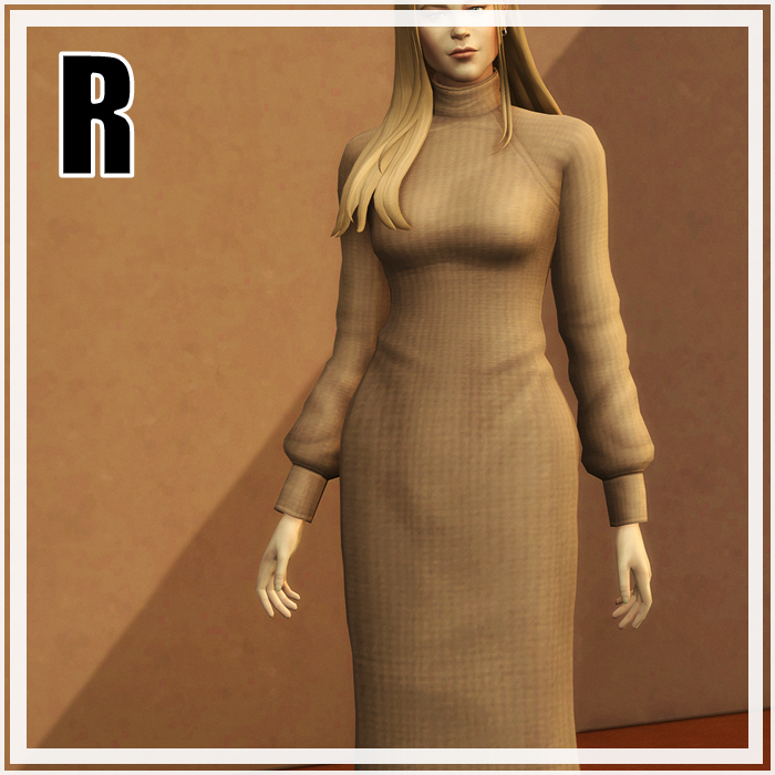 Download Mellow V - Maud Turtleneck Knit Dress & Sweater Set - The Sims 4 Mods - CurseForge