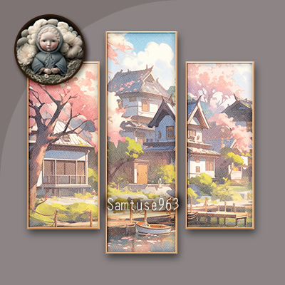 HQ Town Landscape Triptych #4 Samtuse963 - The Sims 4 Build / Buy - CurseForge