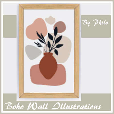 Boho Wall Illustrations - The Sims 4 Build / Buy - CurseForge