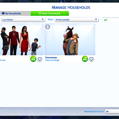 Searchable Household Management - The Sims 4 Mods - CurseForge