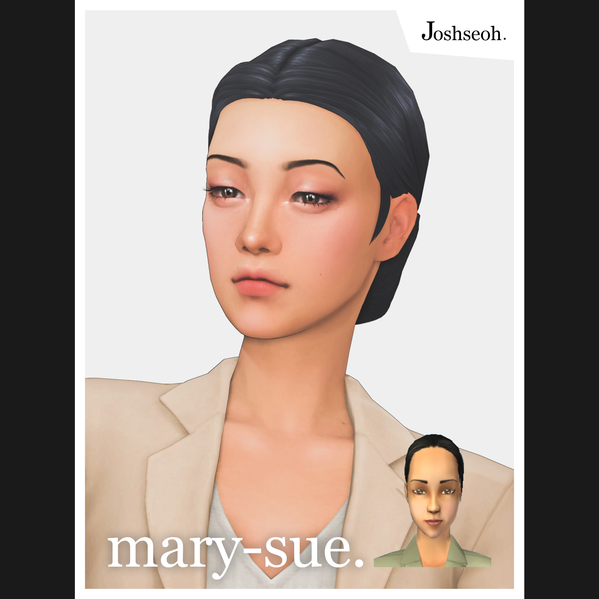 Mary-Sue Hair V2 (TS2 to TS4) - The Sims 4 Create a Sim - CurseForge