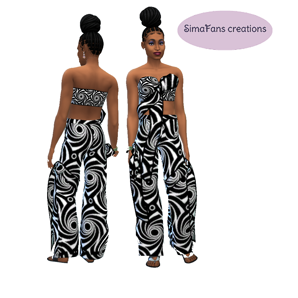Abstract style outfit with bows by SimaFans - The Sims 4 Create a Sim ...