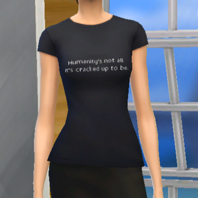 TVD t-shirt - Humanity's not all It's cracked up to be (Maxis Match ...