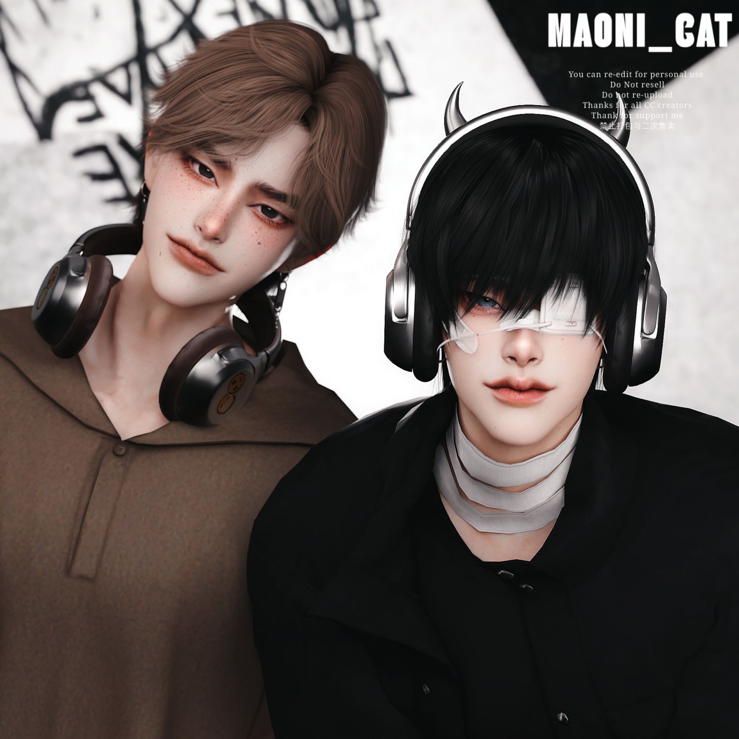 Maoni_cat_Little Devil Headphones - The Sims 4 Create a Sim - CurseForge