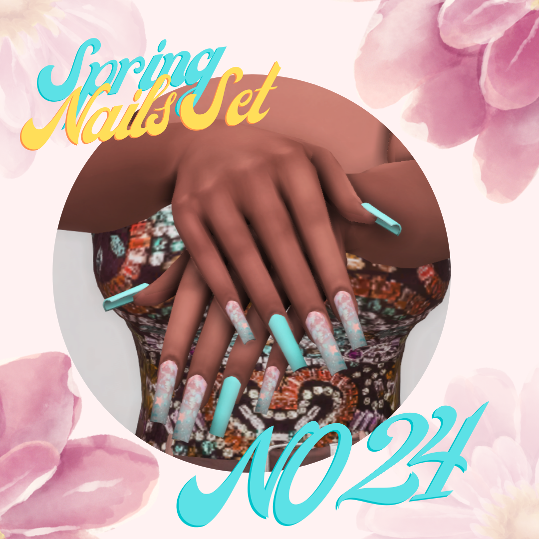 Spring Nails Set N024 - Files - The Sims 4 Create a Sim - CurseForge