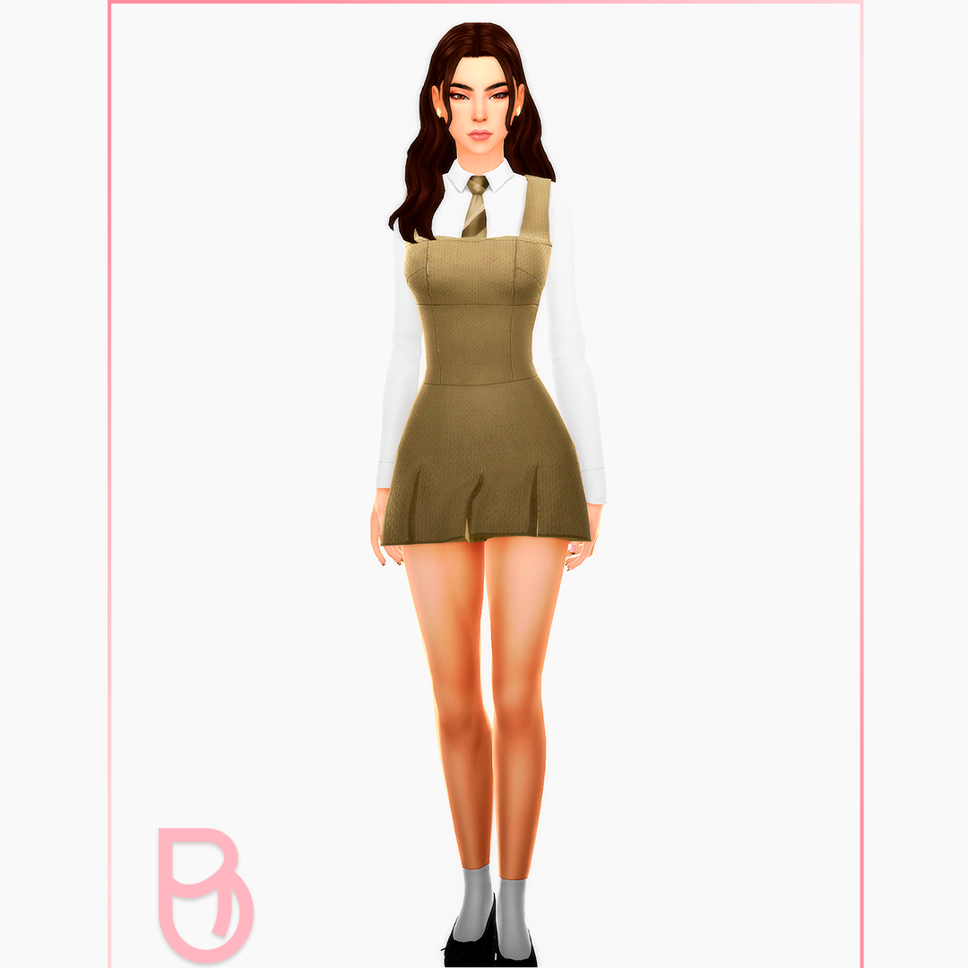 Woman Korean Uniform - So Won Long - Version 4 - Files - The Sims 4 ...