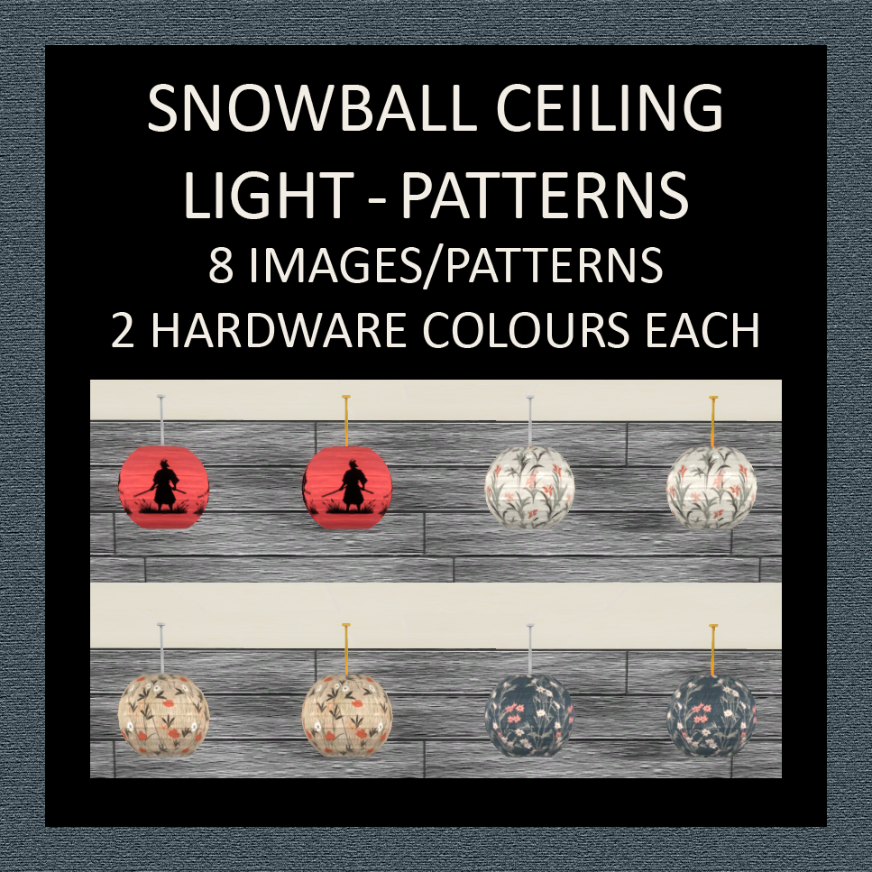 Download Snowball Ceiling Light Patterned Recolours - The Sims 4 Mods ...