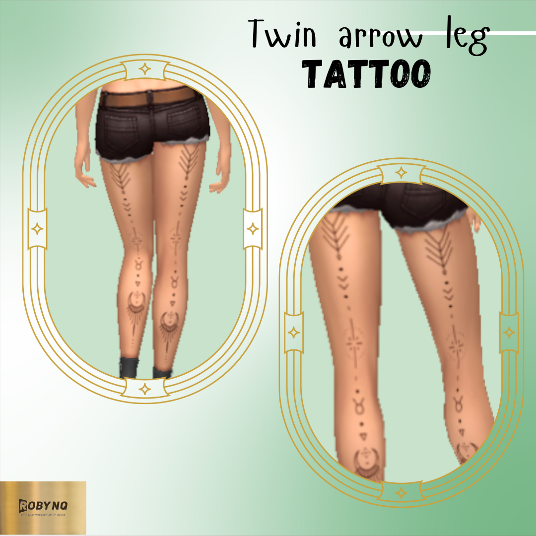 Install Twin arrows leg tattoo feminne - Basegame compatible - The Sims 4 Mods - CurseForge