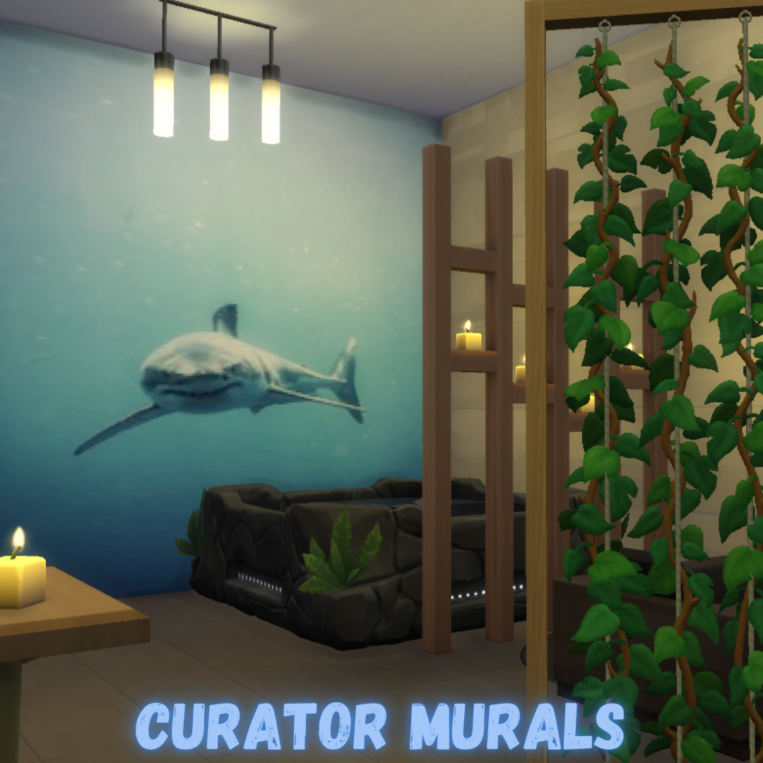 Wall murals WM 04 deep blue - Base game compatible - The Sims 4 Build ...