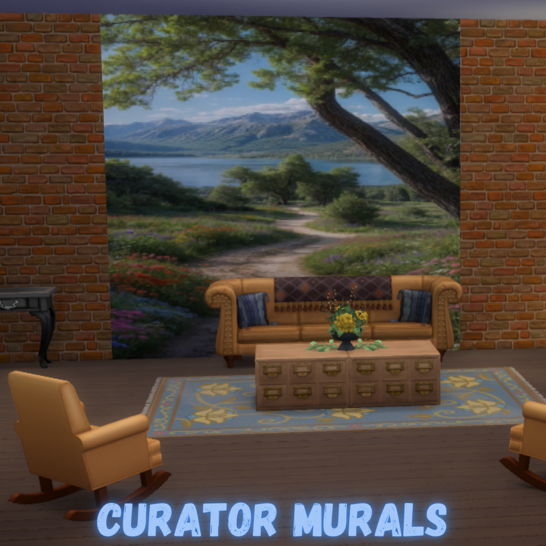 Wall murals WM 024 long walk - Base game compatible - The Sims 4 Build ...