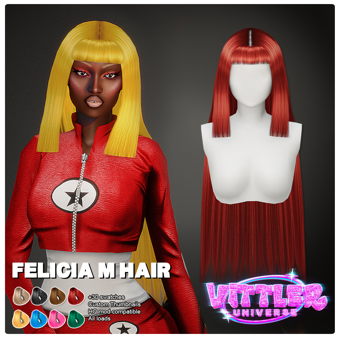 Felicia M Hair - The Sims 4 Create a Sim - CurseForge