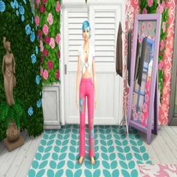Artsy Floral Pants - The Sims 4 Create a Sim - CurseForge
