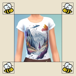 Female Tucked Tee "Wonderful Nature" - The Sims 4 Create a Sim - CurseForge