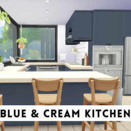Blue & Cream Kitchen - The Sims 4 Rooms / Lots - CurseForge
