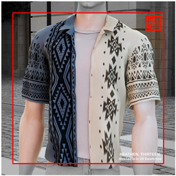 Geo Print Button Up Shirt and Tee - The Sims 4 Create a Sim - CurseForge