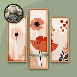 Download HQ Abstract Flower Triptych #4 Extra B Samtuse963 - The Sims 4 Mods - CurseForge