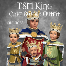 TSM King Cape Sword Outfit - The Sims 4 Create a Sim - CurseForge