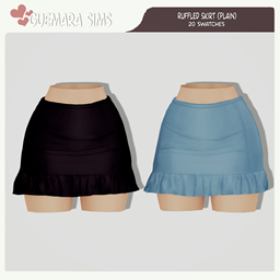 Ruffled skirt (Plain) - The Sims 4 Create a Sim - CurseForge