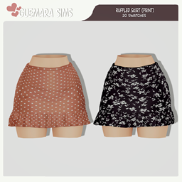 Ruffled Skirt (Prints) - The Sims 4 Create a Sim - CurseForge