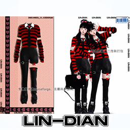 LIN-DIAN RED AND BLACK Suits Set - Files - The Sims 4 Create a Sim ...