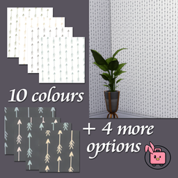 Bun's Low Colour Arrow Wallpaper - The Sims 4 Build / Buy - CurseForge