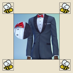 Male Tuxedo With Red Bow Tie - Gallery - The Sims 4 Create a Sim ...