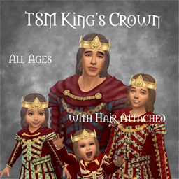 TSM King's Crown with Hair Attached - The Sims 4 Create a Sim - CurseForge