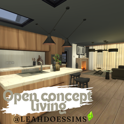 Neutral Open Concept Living - Files - The Sims 4 Rooms / Lots - CurseForge
