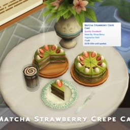 🎂Pastel de crêpes de fresa y matcha de Oni🍵 Traducido al español by ...