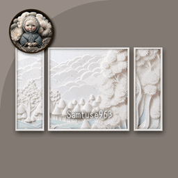 HQ Paper Craft Art Triptych #2 Sellable Extra E Samtuse963 - The Sims 4 Build / Buy - CurseForge