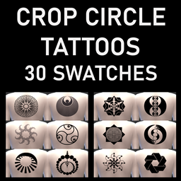 Aliens - Crop Circle Upper Back Tattoos - Gallery - The Sims 4 Create a ...