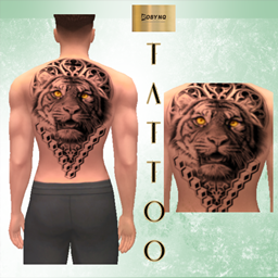 King Back Tattoo - Basegame compatible - Dependents - The Sims 4 Create ...