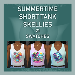Summertime Short Tank Tops - Skellies - Gallery - The Sims 4 Create a ...