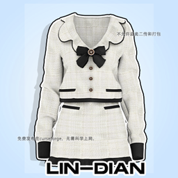 LIN-DIAN Two piece set with ruffled edges suits - The Sims 4 Create a ...