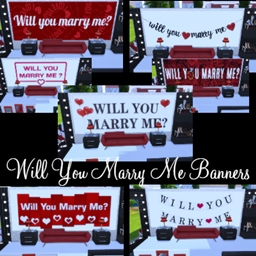 Will You Marry Me Banner Swatches - Gallery - The Sims 4 Build / Buy ...