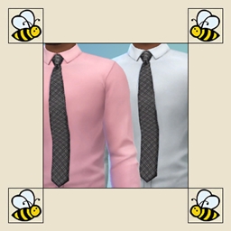 Male Tucked Formal Shirt Duo with Checked Tie - The Sims 4 Create a Sim ...