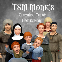 Medieval Monk's Clothing Chest - File - The Sims 4 Create a Sim ...