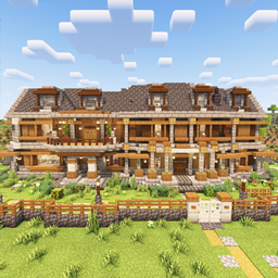 Large Wooden Spruce House With Balcony - Minecraft Worlds - CurseForge