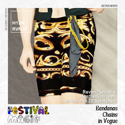 Bandana and Chains Accessory Casual Shorts - Files - The Sims 4 Create ...