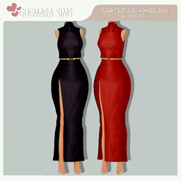 Elegant Sleeveless High-Neck Gown - The Sims 4 Create a Sim - CurseForge