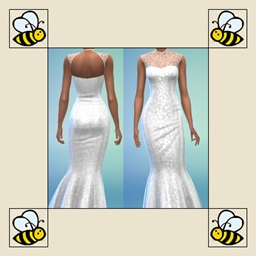 Lacey Mermaid Wedding Dress - Files - The Sims 4 Create a Sim - CurseForge