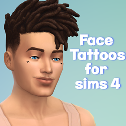 Face tattoo star and tear for sims 4 - Gallery - The Sims 4 Create a ...