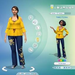 Custom Styled Look: Family Floral - Files - The Sims 4 Create a Sim ...