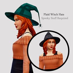 Download Plaid Witch Hats [Spooky Stuff] - The Sims 4 Mods - CurseForge