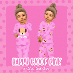Happy Woof Pink Outfit Toddler - Gallery - The Sims 4 Create a Sim ...