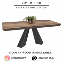 GoldFish Modern Wood Dining Table - GoldFish Modern Wood Dining Table ...