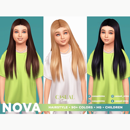CasualSims - Nova Hairstyle Children (No Braids Version) - The Sims 4 ...