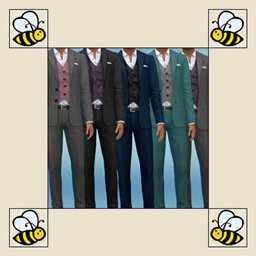 Male Two-Toned Formal Suit in 5 Colors with Sophisticated Vest - The ...